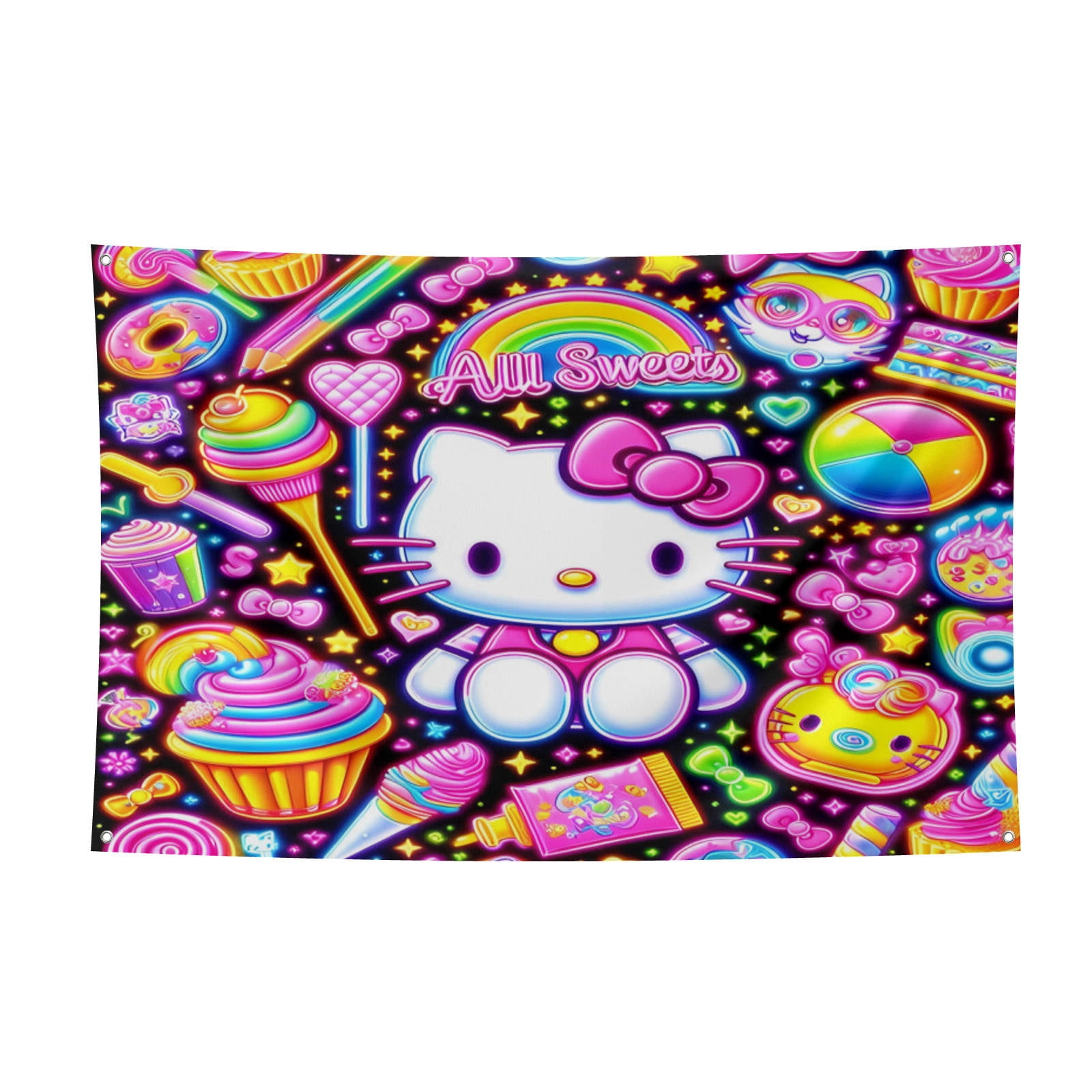 Parmelon Custom Kuromi Hello Kitty Party Backdrop Decor Girl Kids ...