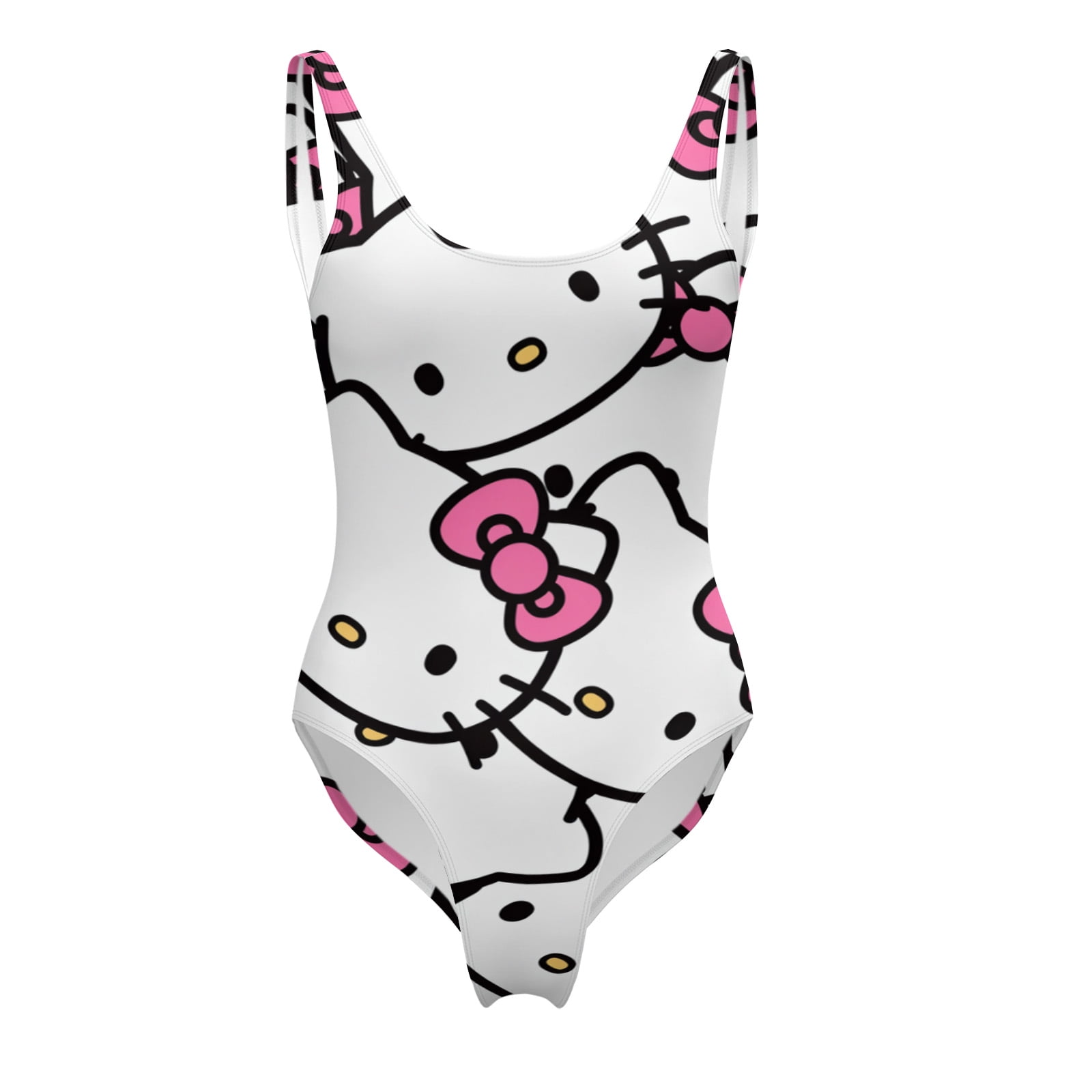 Parmelon Women's Hello Kitty One Piece Swimsuit Bathing Suit Tummy ...