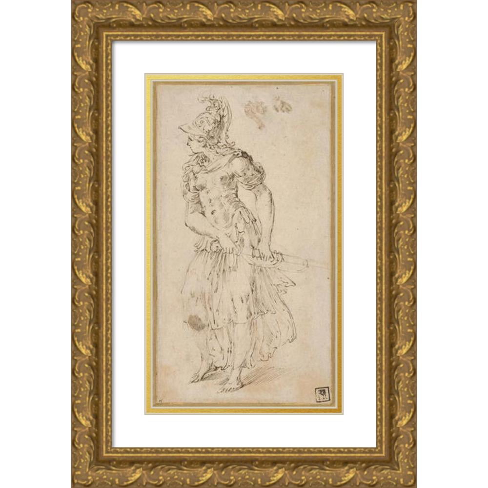 Parmigianino 10x14 Gold Ornate Wood Frame and Double Matted Museum Art ...