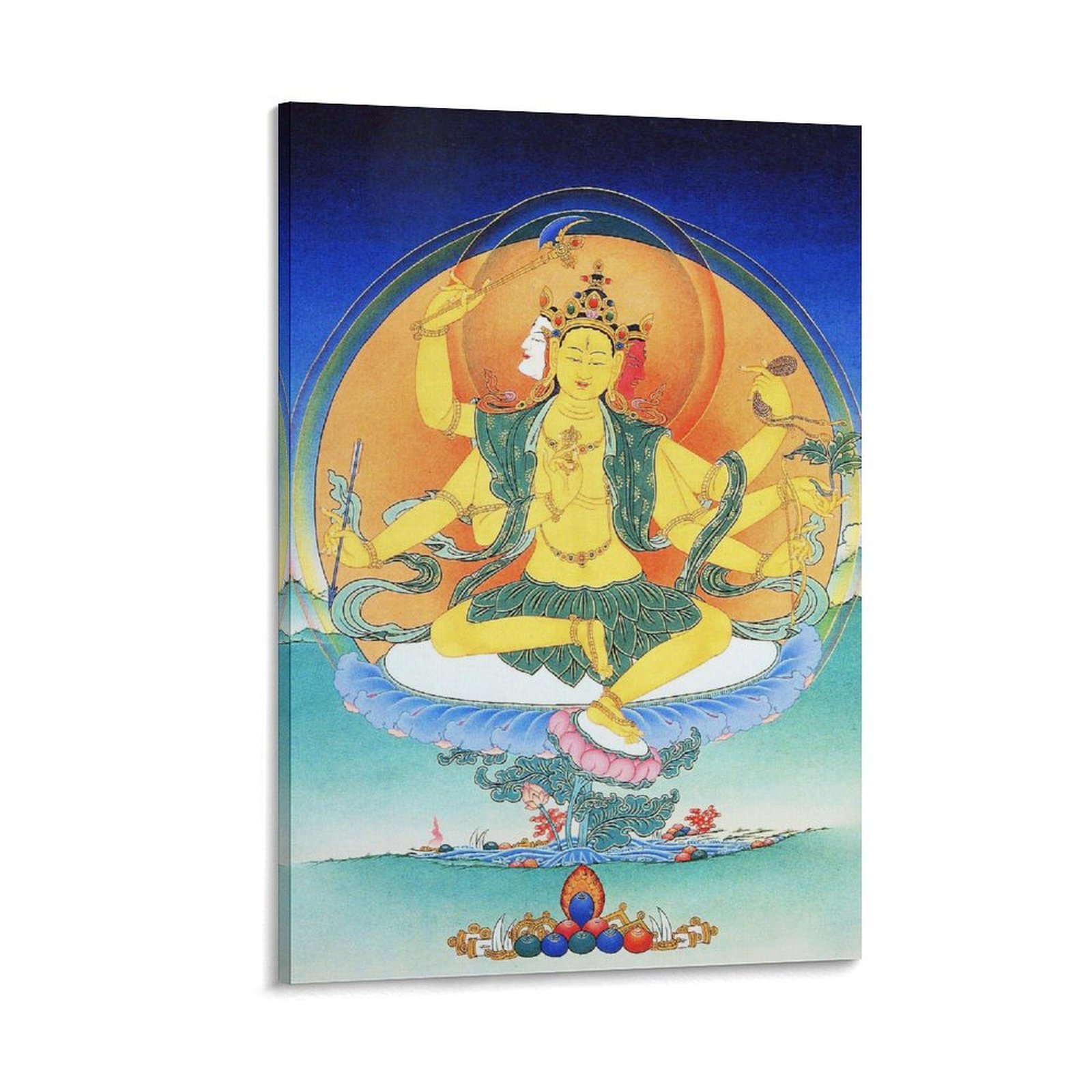 Parnashavari Tibetan Thangka Painting Poster Artworks Picture Print ...