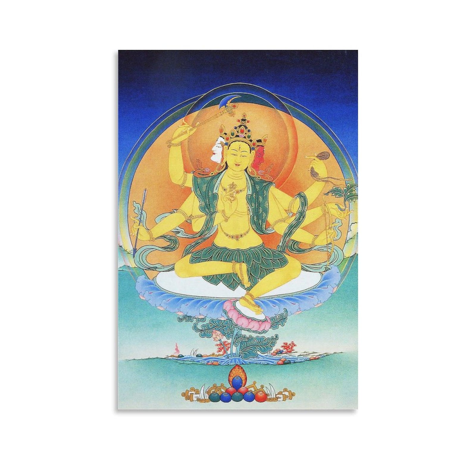 Parnashavari Tibetan Thangka Painting Poster Painting On Canvas Wall ...