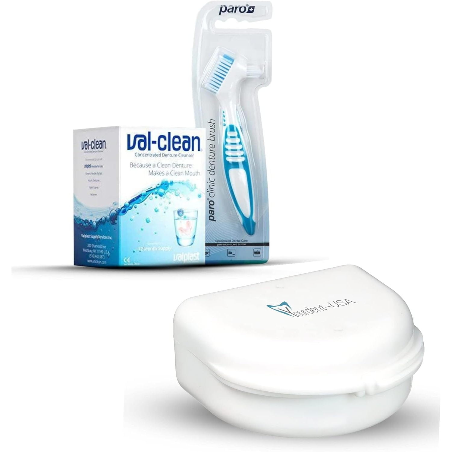 Paro Clinic Denture Brush, Val Clean Denture Cleaner 12 Packet for 1 ...