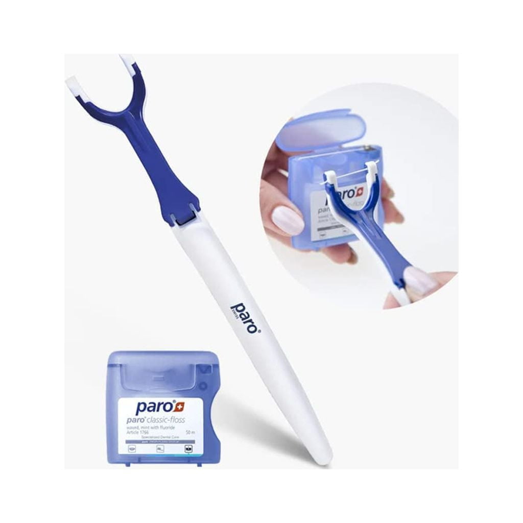 Paro Floss Holder with Easy Grip and Paro Classic Floss 50M | Perfect ...