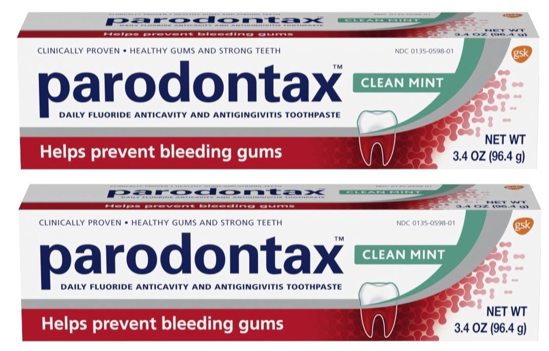 Parodontax Daily Fluoride Toothpaste, Clean Mint, 3.4 oz Pack of 2 ...