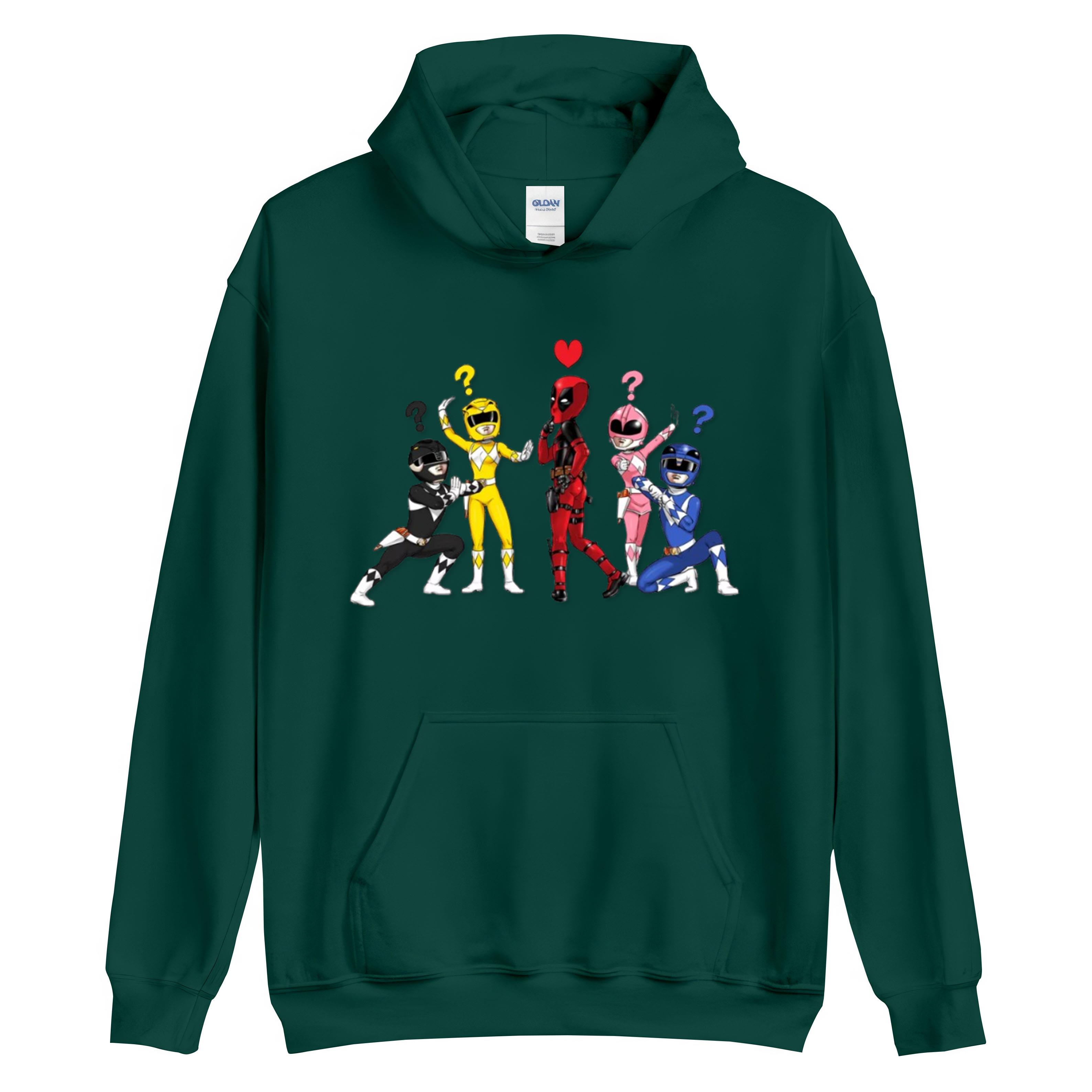 Parody of Deadpool Hoodie Deadpool X Power Rangers Hoodie-New - Walmart.com