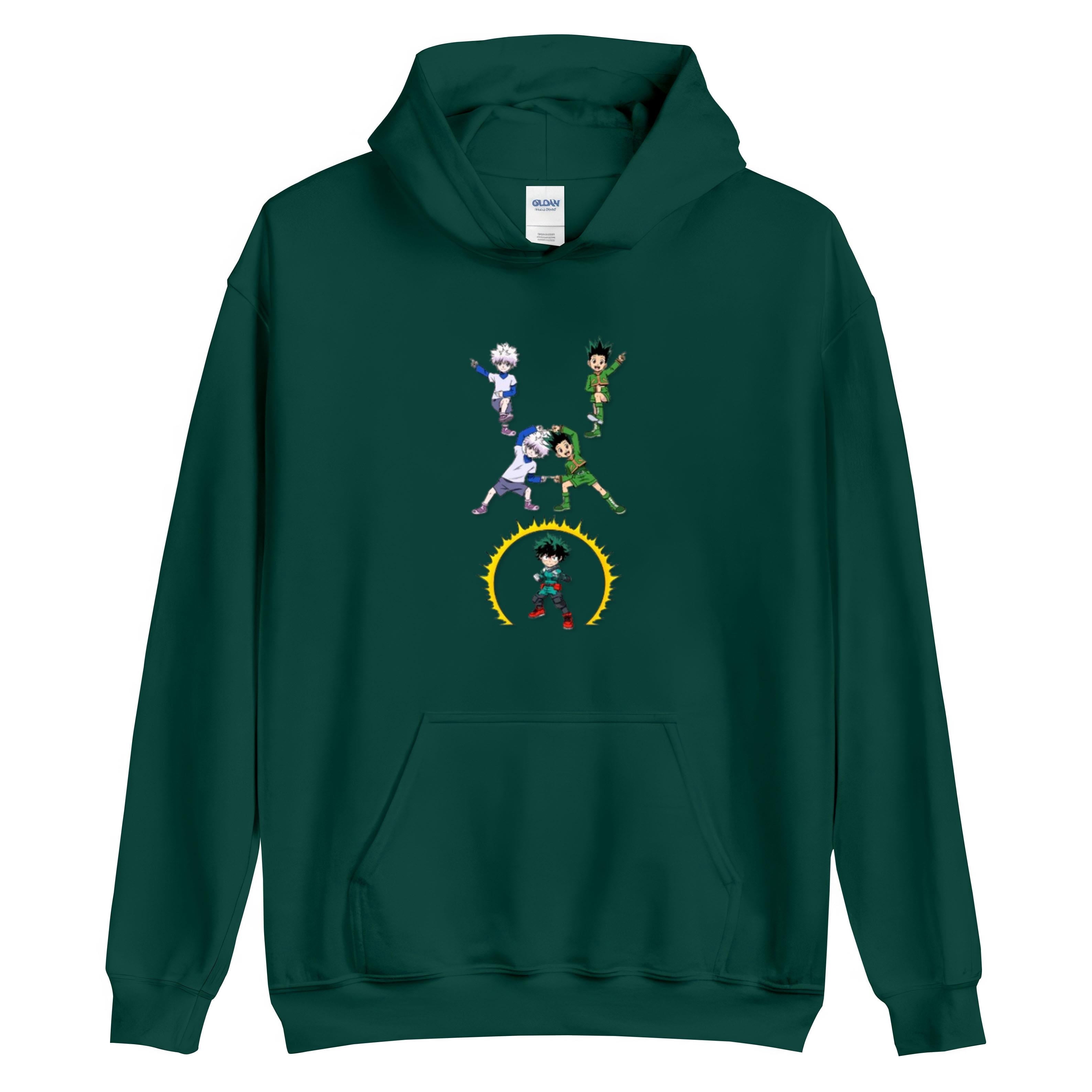 Parody of My Hero Academia Hoodie Gon Kirua and Deku Fusion Izuku ...