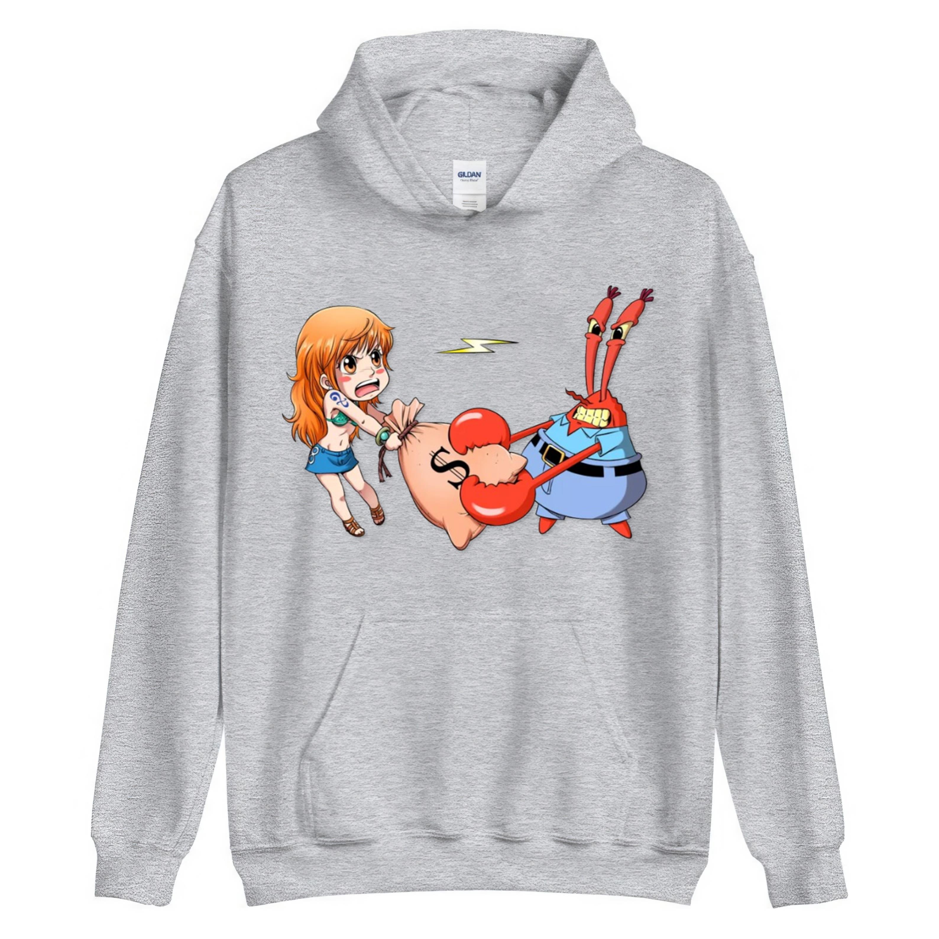 Parody of One Piece Hoodie Nami and Krabs Hoodie SpongeBob SquarePants ...