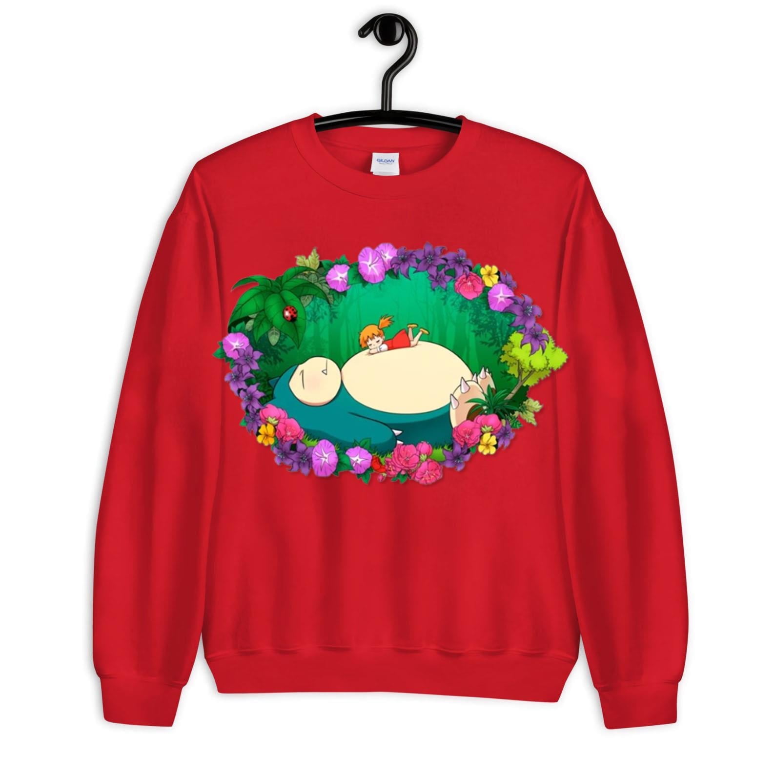 Parody of Pokémon sweat shirt Snorlax and Chibi Misty sweat shirt ...