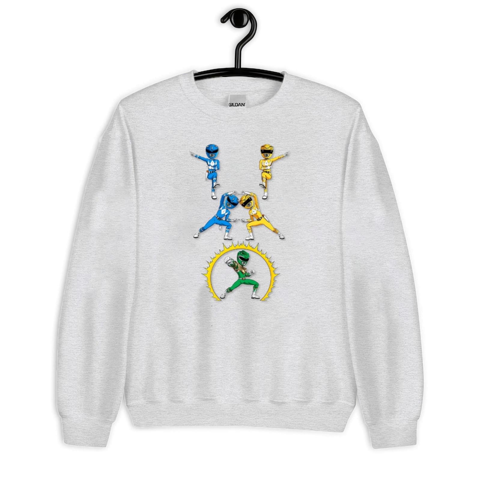 Parody of Power Rangers sweat shirt Blue Power Ranger Yellow Power ...