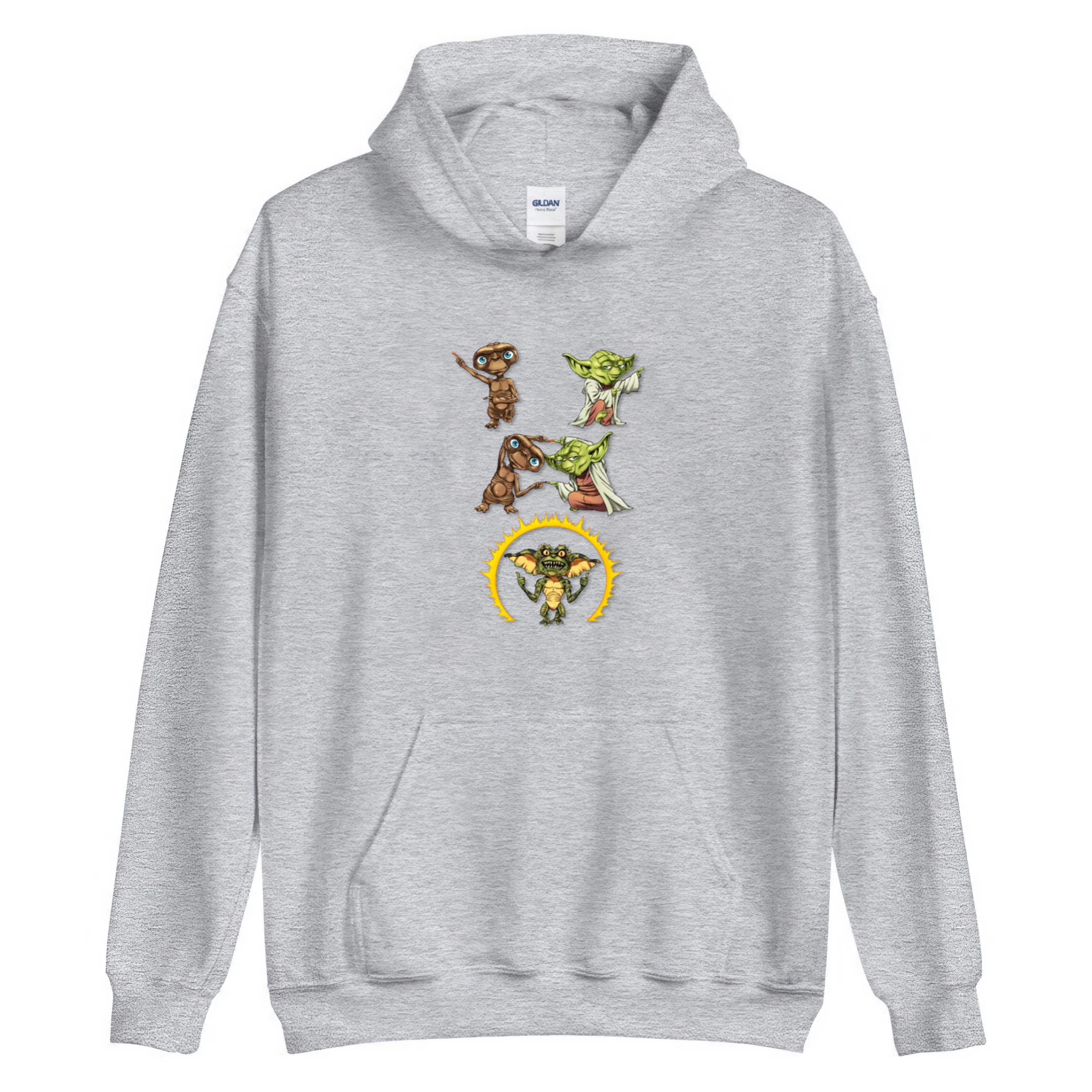Parody of Star Wars Hoodie Yoda ET the Extraterrestrial and Spike the ...