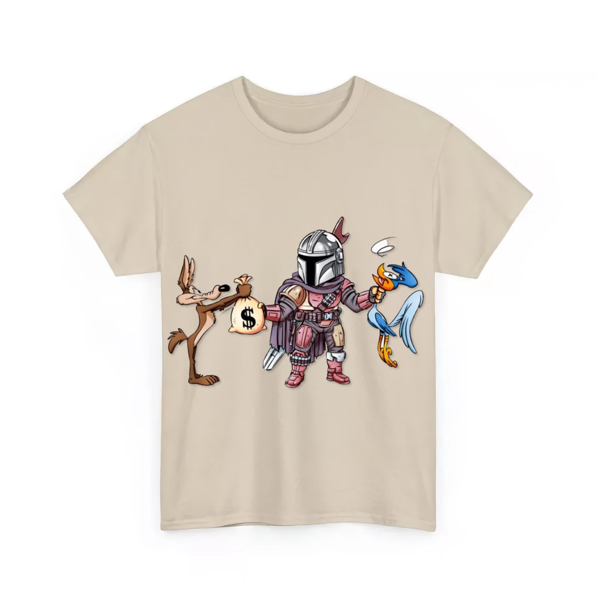 Parody of Star Wars T-shirt Mando the Mandalorian aka Din Djarin Wile E ...