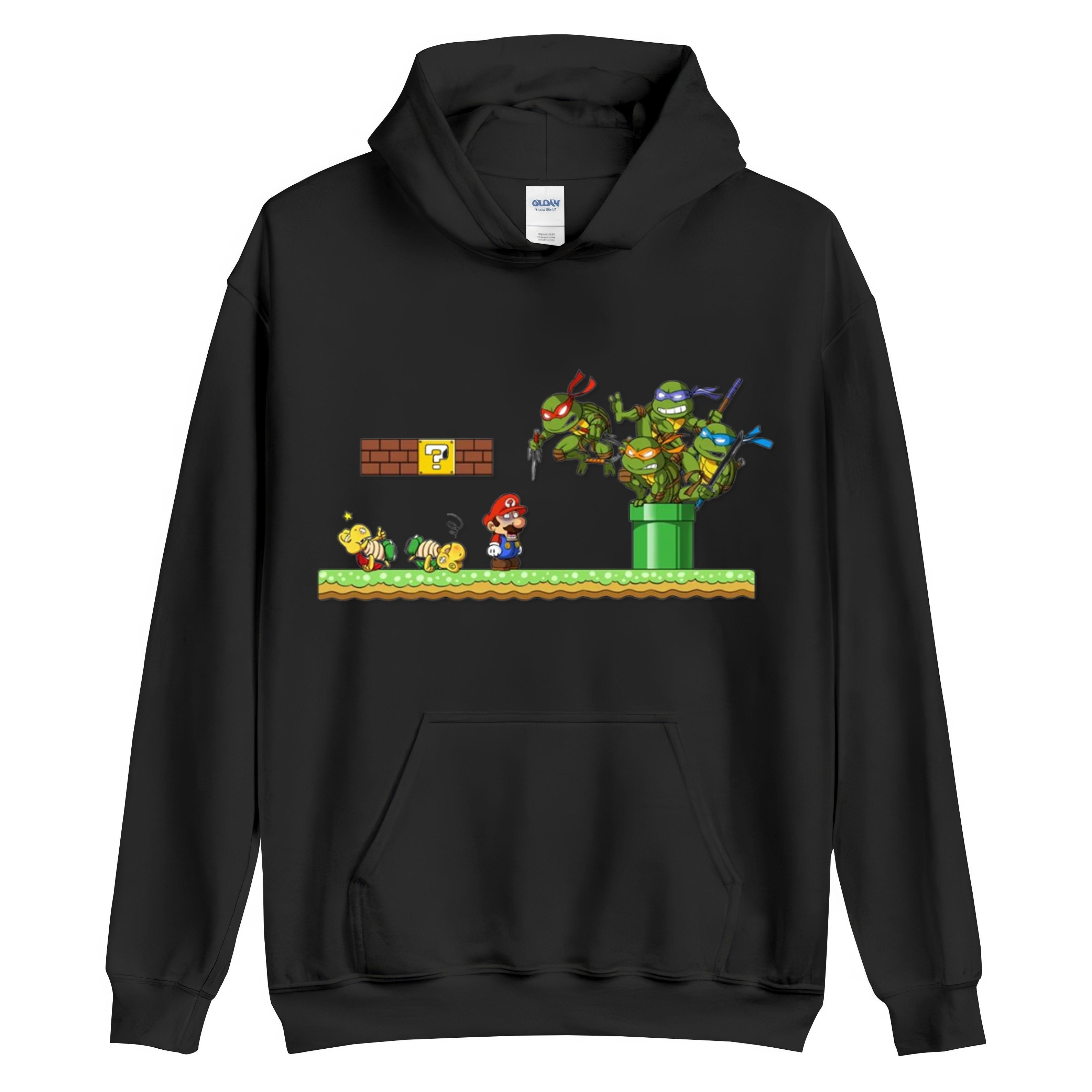 Parody of Super Mario Hoodie Leonardo Raphael Donatello Michelangelo ...