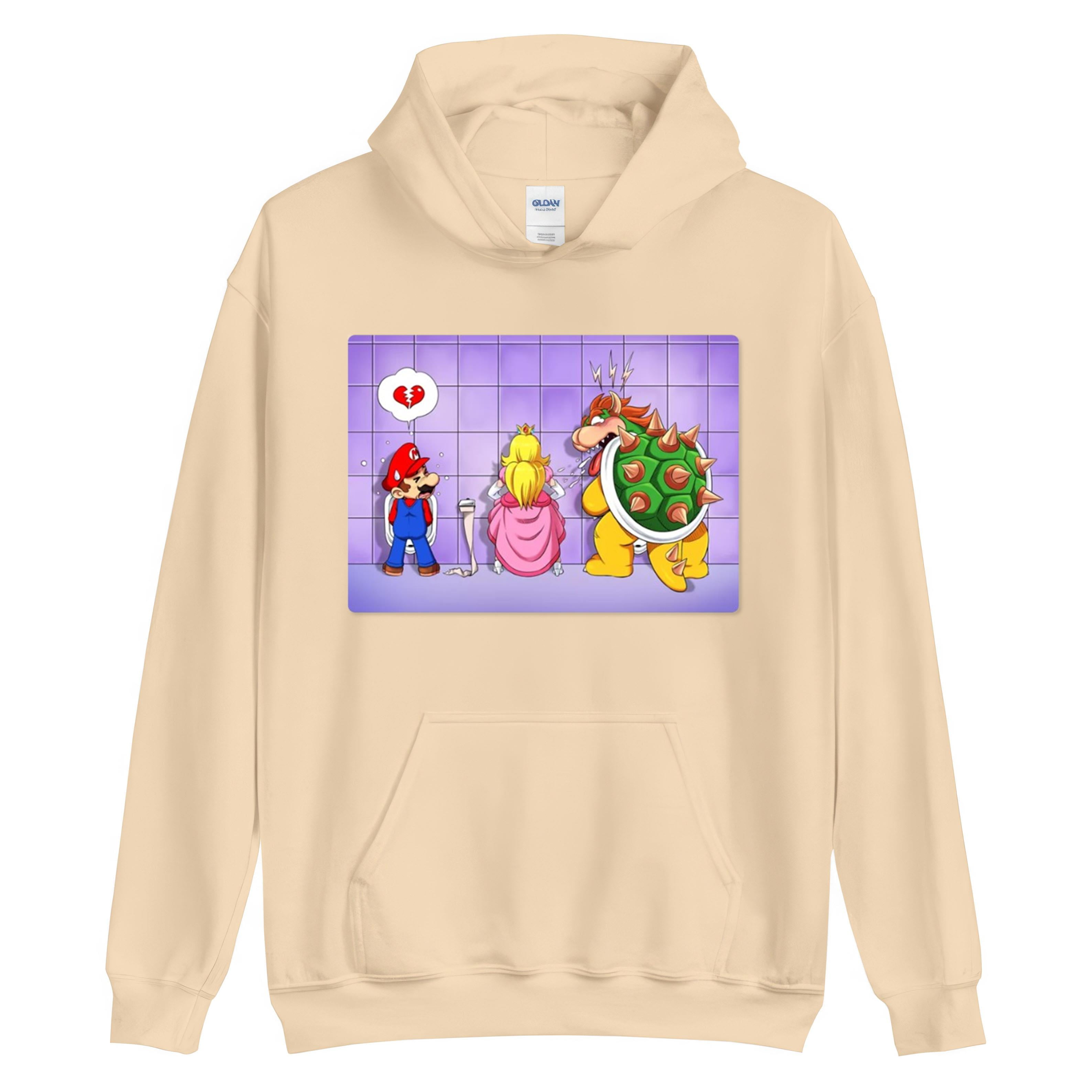Parody of Super Mario Hoodie Mario Princess Peach and Bowser Hoodie-New ...