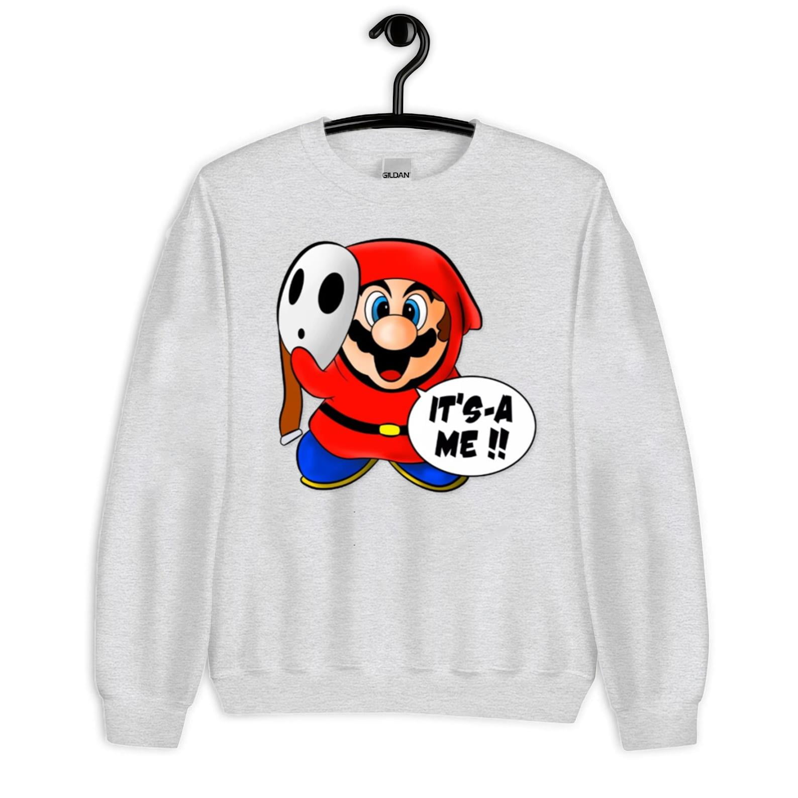 Parody of Super Mario sweat shirt Mario sweat shirt- New - Walmart.com