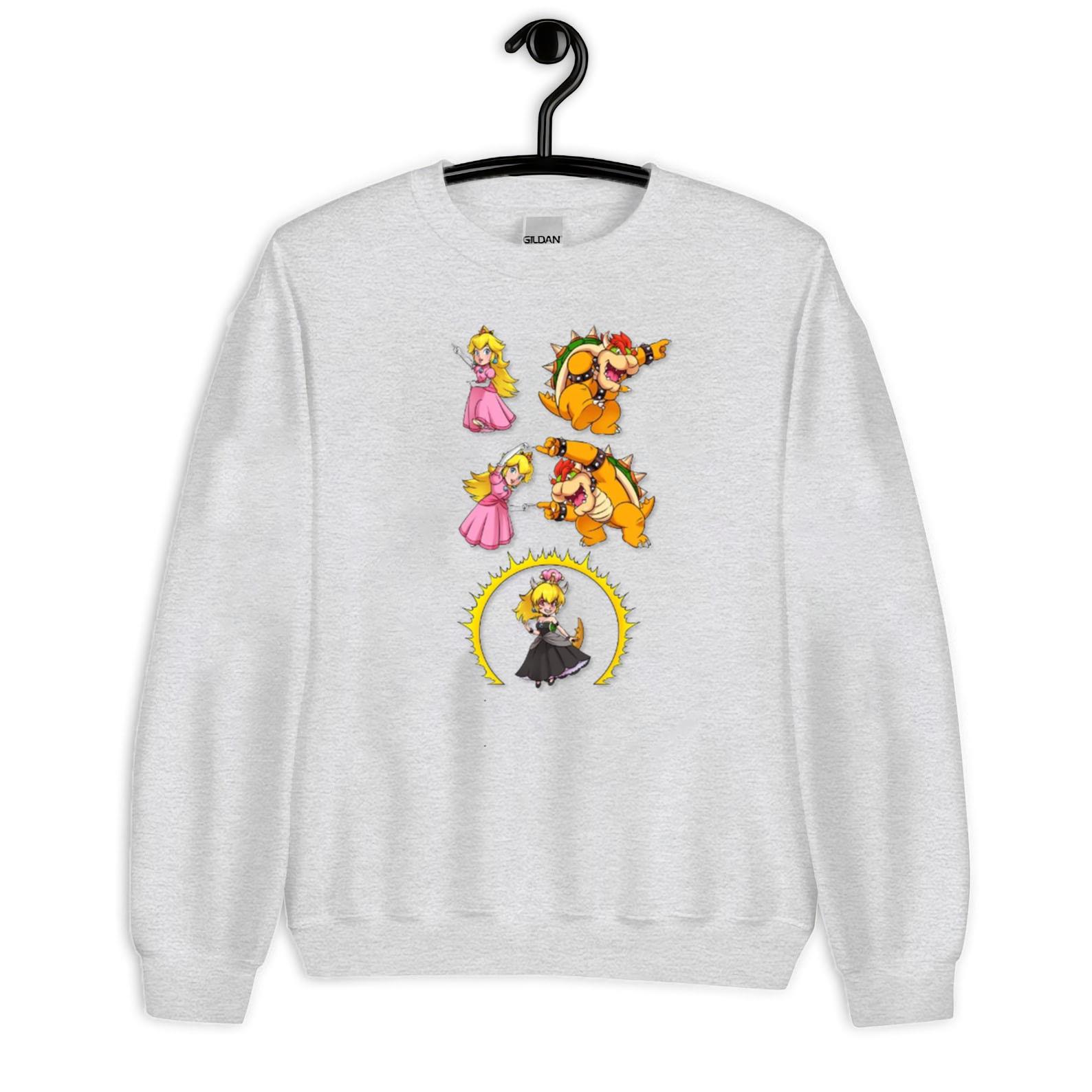 Parody of Super Mario sweat shirt Princess Peach and Bowser aka ...