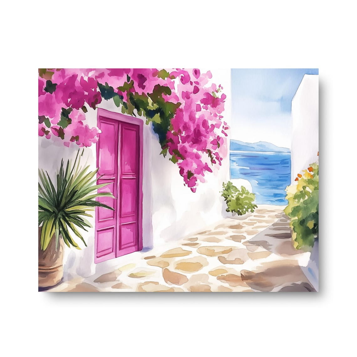Paros Greece Print, Cycladic Island Wall Art, Aegean Sea Travel Poster ...