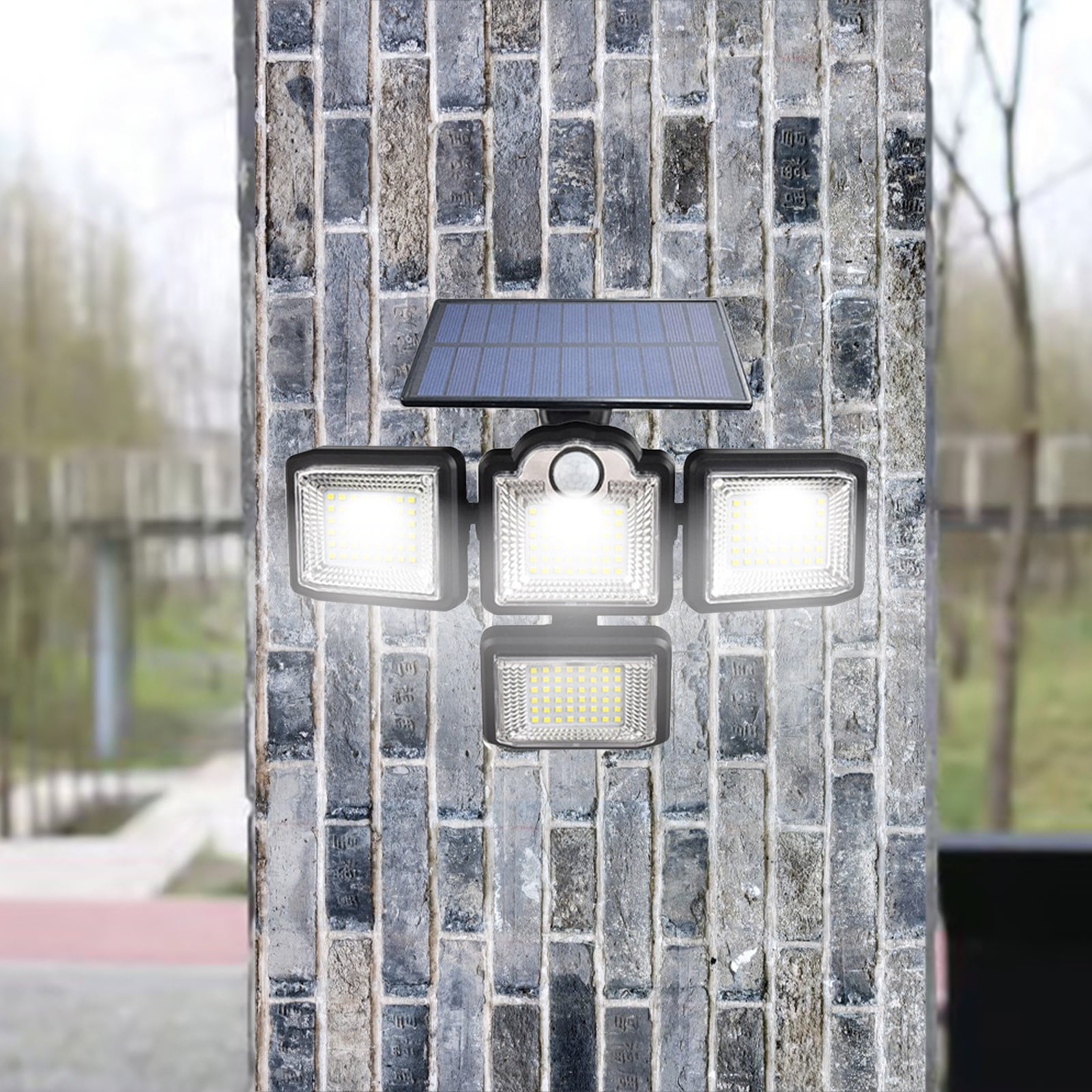 Paroyu Lights Outdoor,Motion Sensor Lights With Remote Control, 4 Heads ...