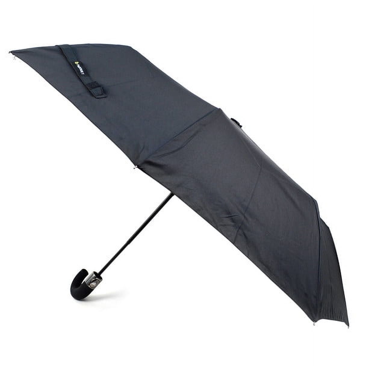 Parquet Black Compact Umbrella with Rubberized Curve Handle - Walmart.com
