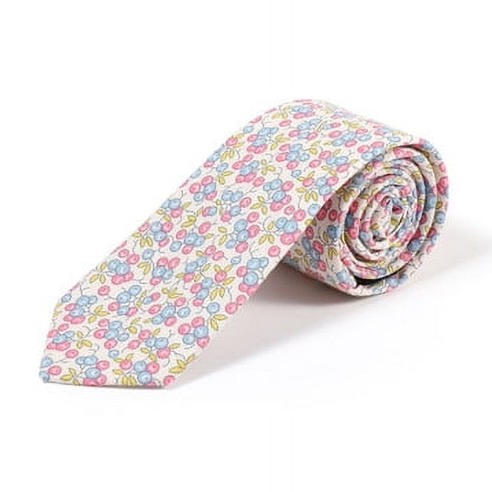 Parquet Floral 100% Cotton Slim Tie for Men | 57 Inch & 2.5 Inch Wide ...