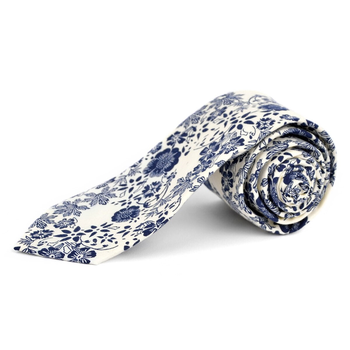 Parquet Floral 100% Cotton Slim Tie for Men | 57 Inch & 2.5 Inch Wide ...