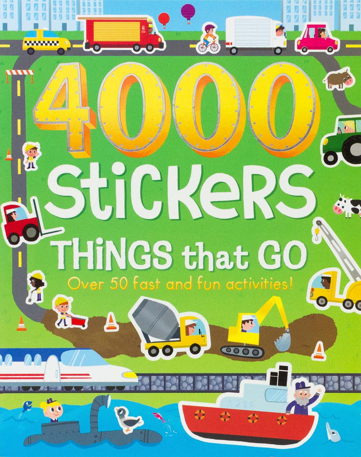 Parragon - 4000 Stickers Things That Go - Walmart.com