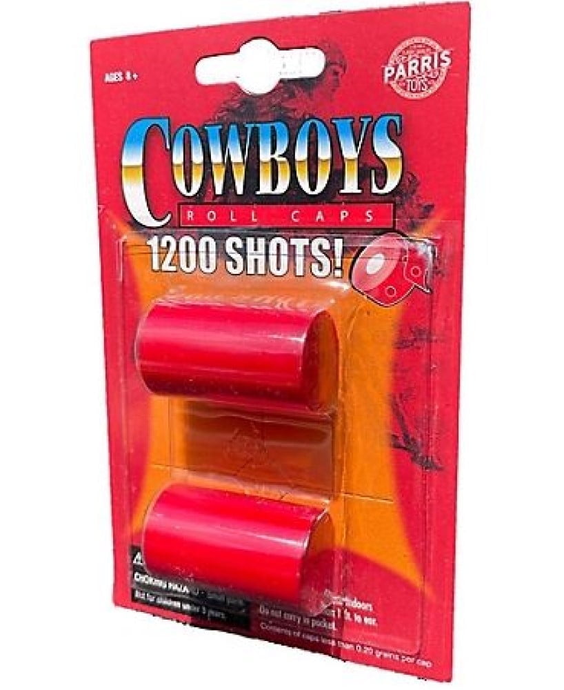 Parris Toy Roll Pistol Caps, 1200 Shots, Red for Pistol Toy Cap ...