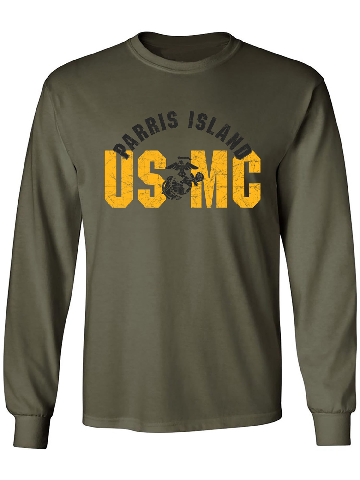 Parris Island USMC Adult Long Sleeve T-shirt - Walmart.com