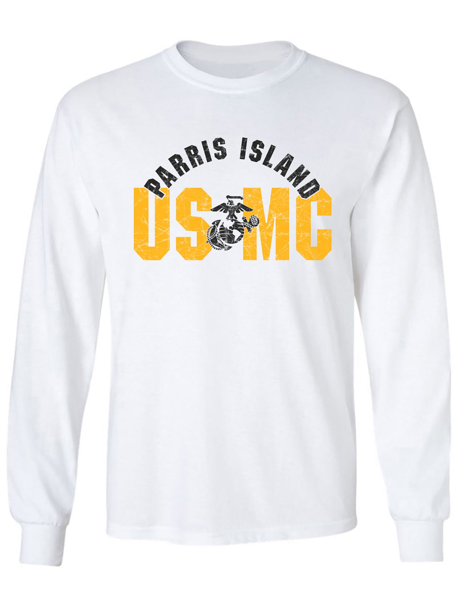Parris Island USMC Adult Long Sleeve T-shirt - Walmart.com