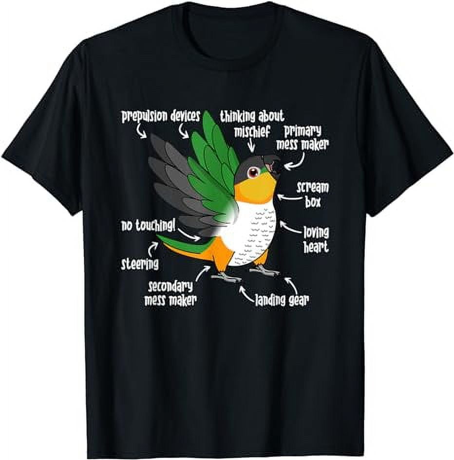 Parrot Anatomy I Black-headed Caique T-Shirt - Walmart.com