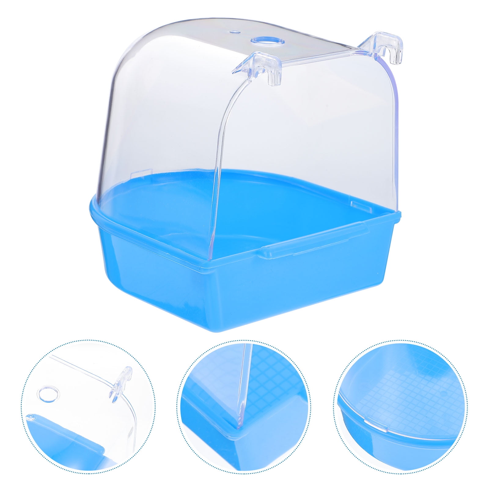 LIOOBO Bird Pool Bathtub Blue Plastic Bird Bath Easy Cleaning For ...