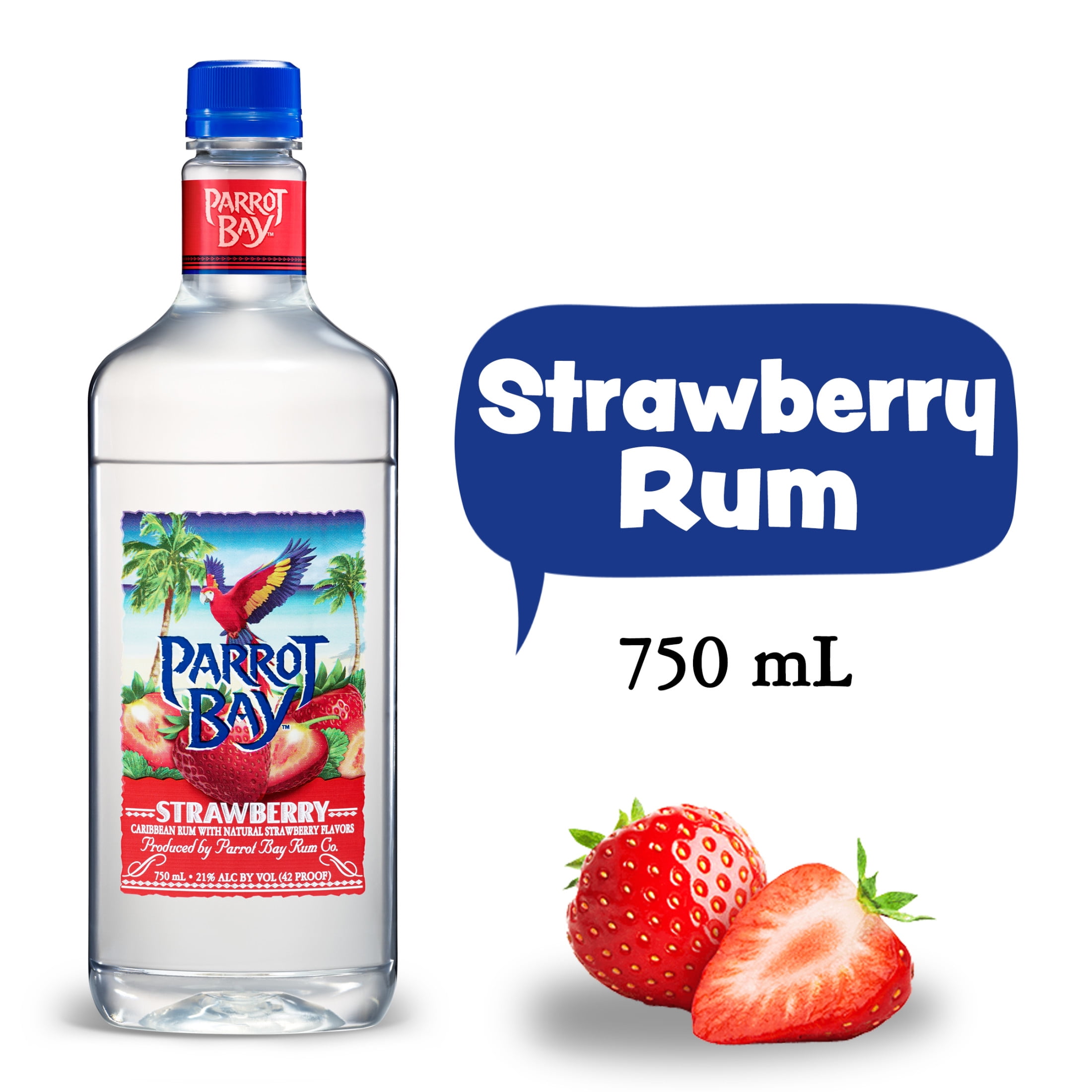Parrot Bay Strawberry Rum, 750ml Plastic Bottle - Walmart.com