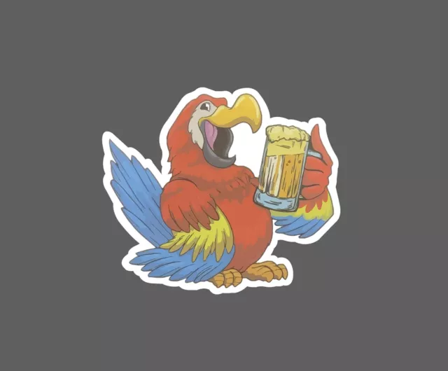 Parrot Beer Sticker Bird Waterproof Sticker Phone Decal Water Bottle ...