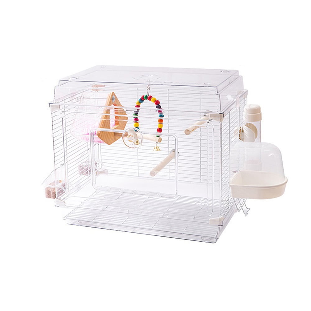 Parrot Bird Cage Home Acrylic Horizontal Silk Villa Ornamental Bird ...