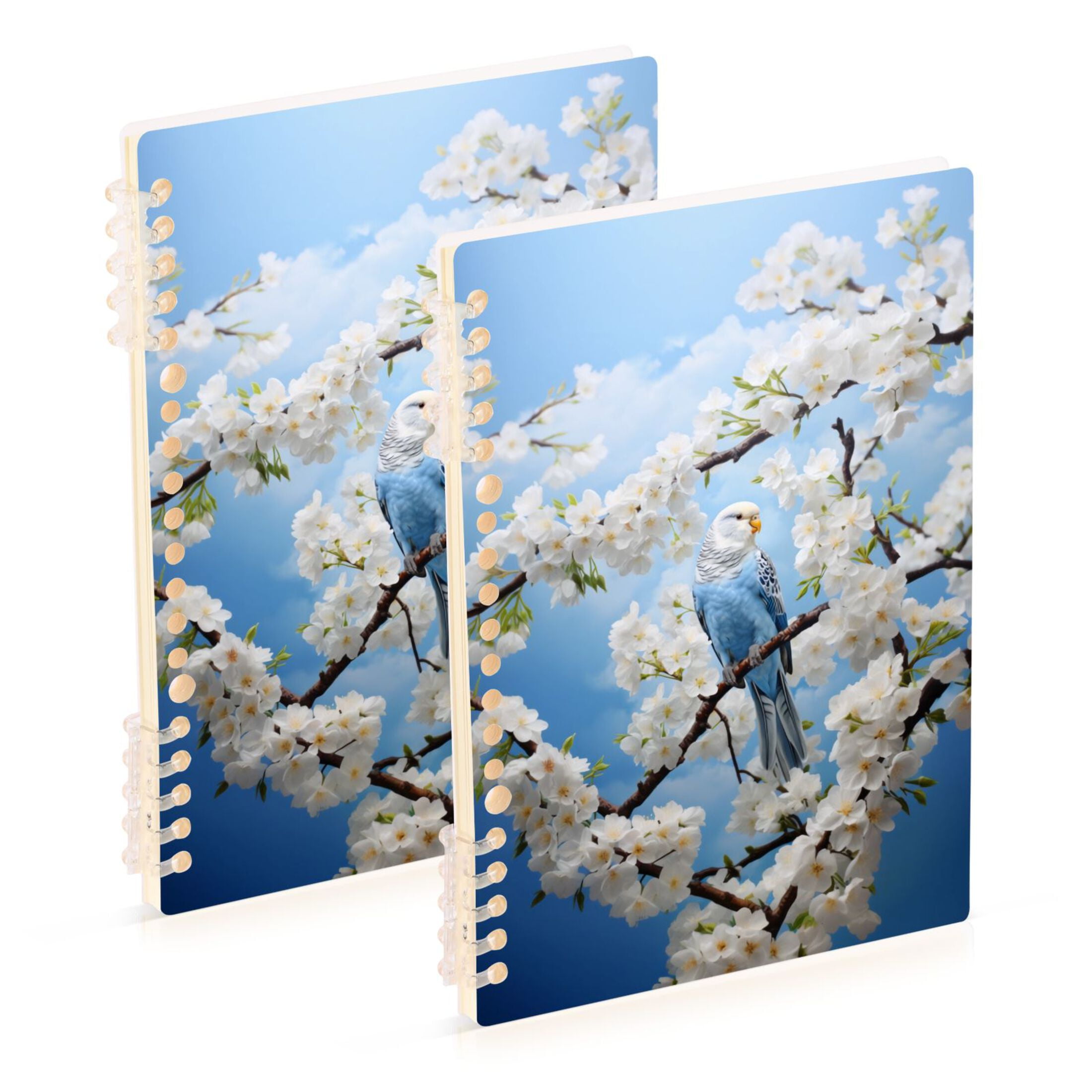 Parrot Branches Or Flowers Ring Binder Notebook Journey Note Diary ...