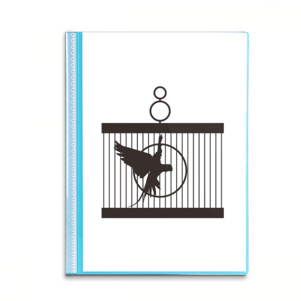 Parrot Cage Box Flying Art Deco Fashion Book Sheet Protectors Portfolio ...