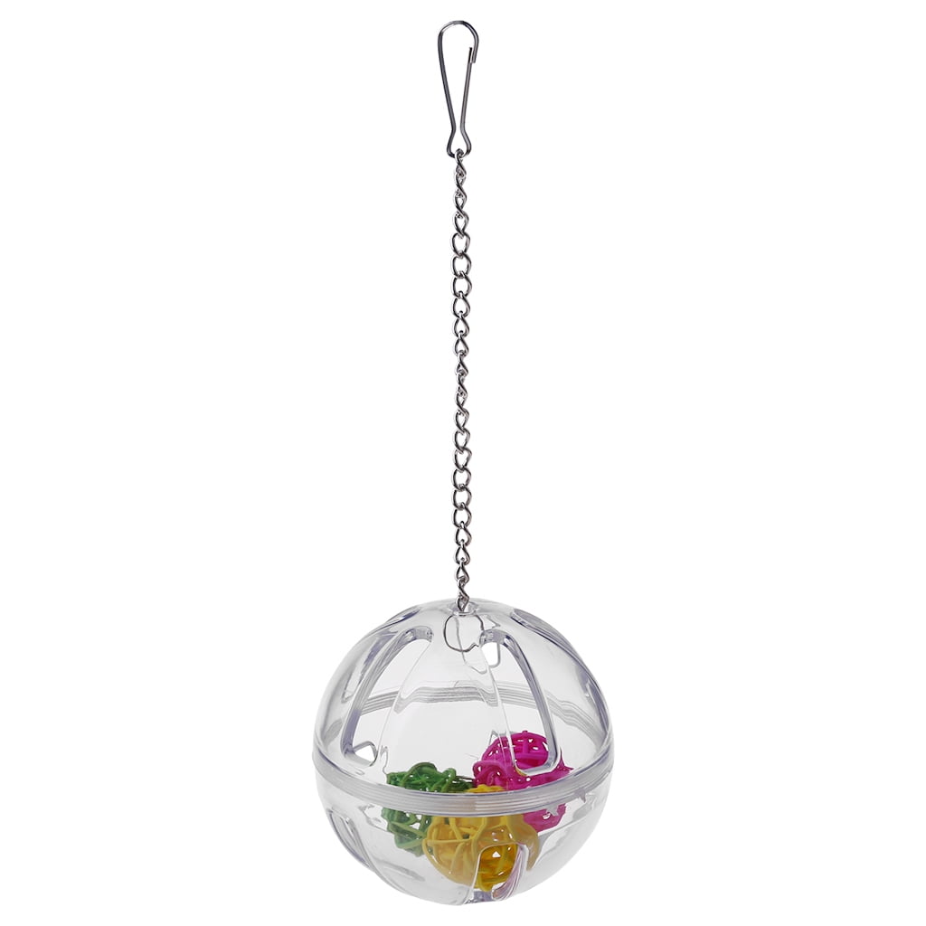 Parrot Chew Toy Balls Hanging Clear Acrylic Bird Parrot Nest House ...