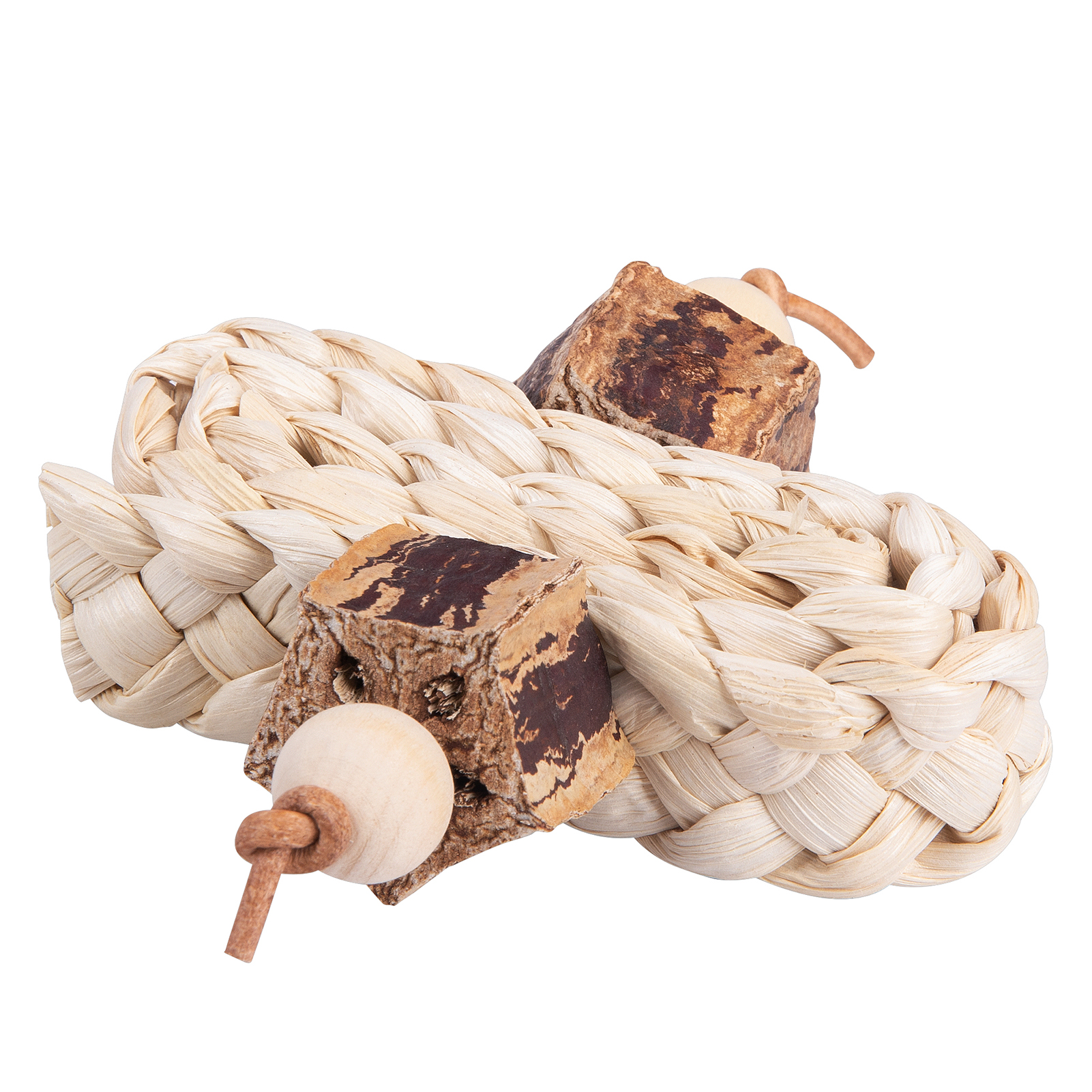 Parrot Chew Toy - Safe Material, Braided Natural Leaf, Chewing ...