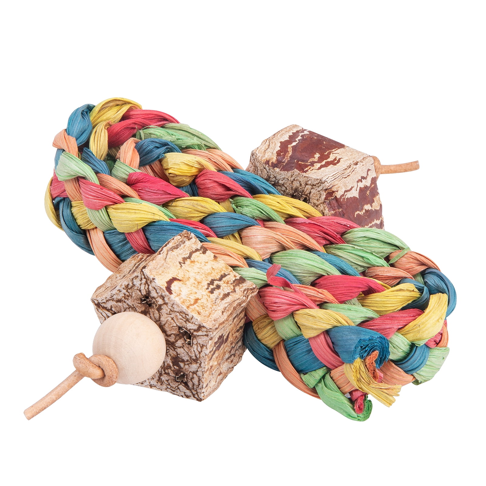 Parrot Chew Toy - Safe Material, Braided Natural Leaf, Chewing ...