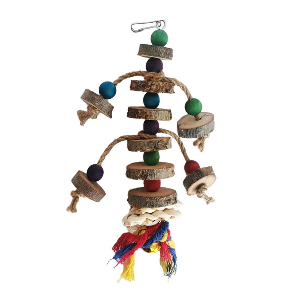 Parrot Chewing Blocks Wood Toy Bird Tearing Best for Parakeet Cockatiel ...