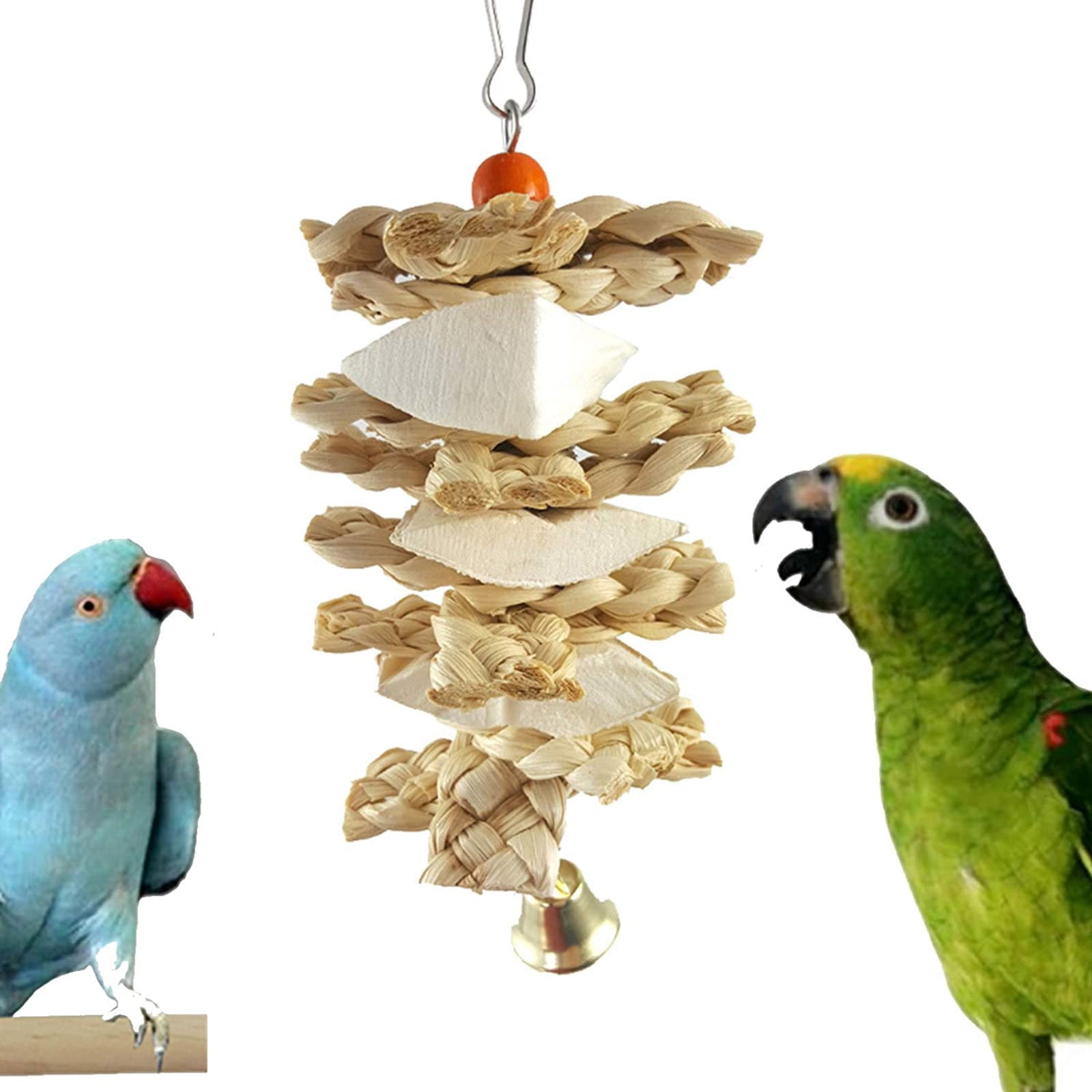 Parrot Chewing Toy Beak Trimmer Calcium Stone with Bell Parrot for ...