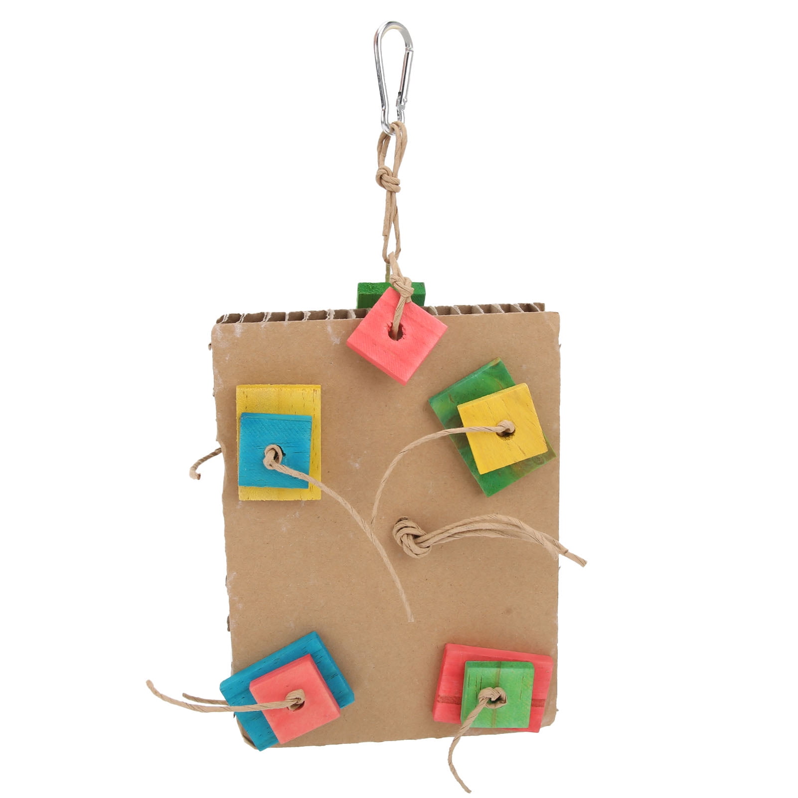 Parrot Chewing Toy Hanging Parrot Cardboard Gnawing Toy with Colorful ...