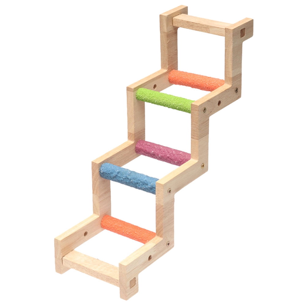 Masteelf Wooden Parrot Ladder Toy for Kids Assorted Color Helps Preen ...