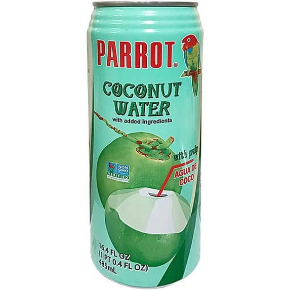 Parrot Coconut Water, with Pulp, 16.4 Fl Oz, 24 Ct - Walmart.com