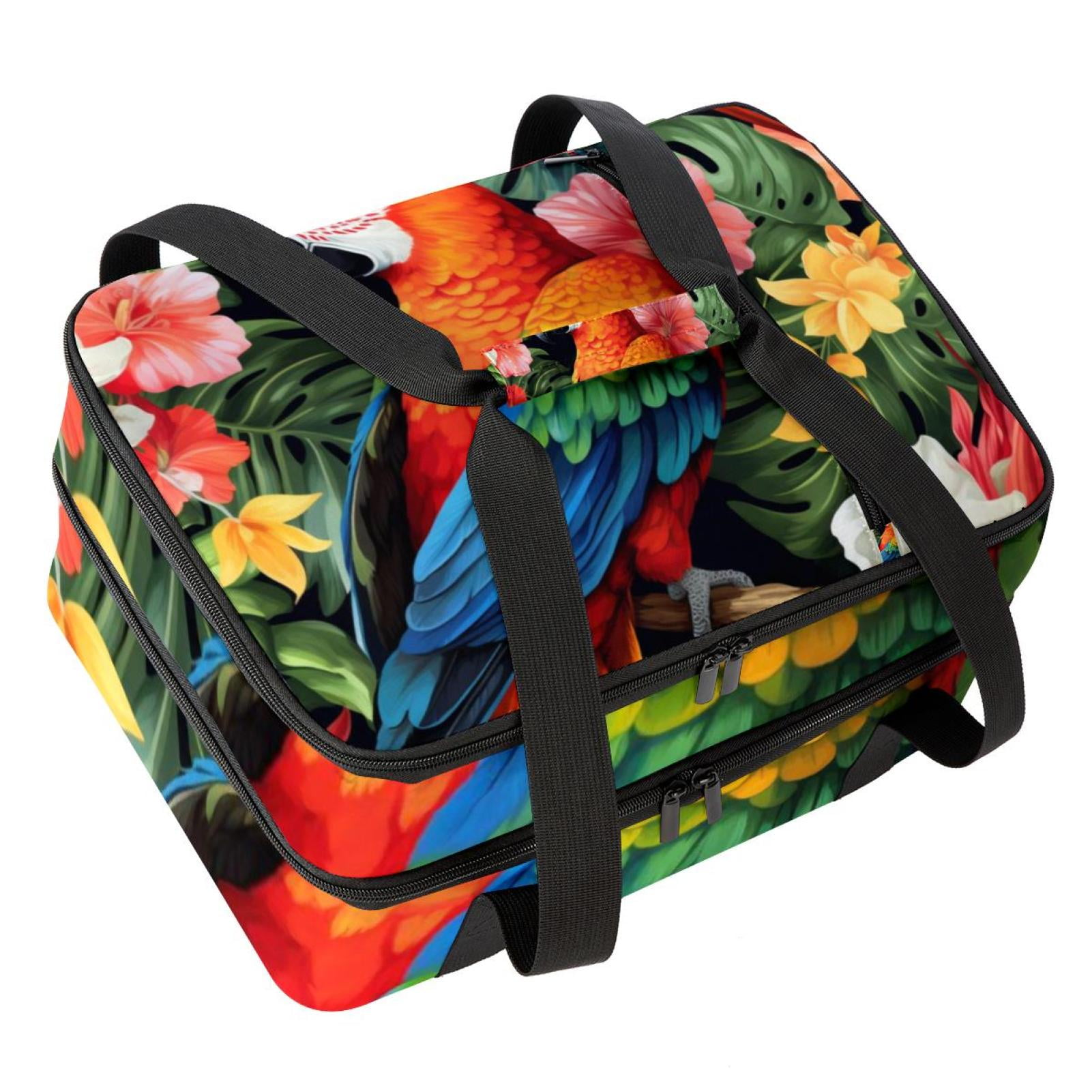 Parrot Double Layered Insulated and Refrigerated Lunch Bag with Two ...