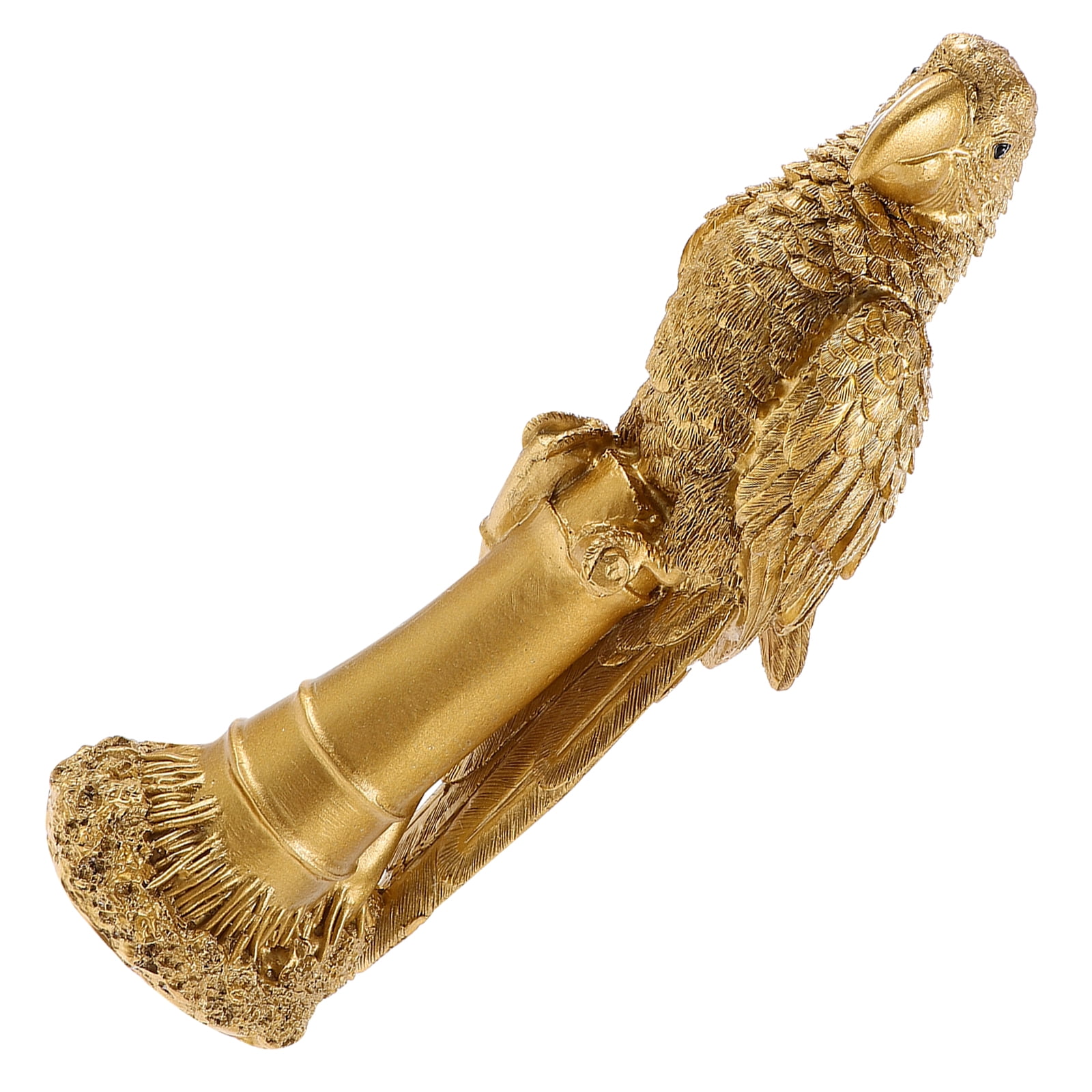 Golden Resin Parrot Ornament for Decoration Lovely Realistic Bird ...