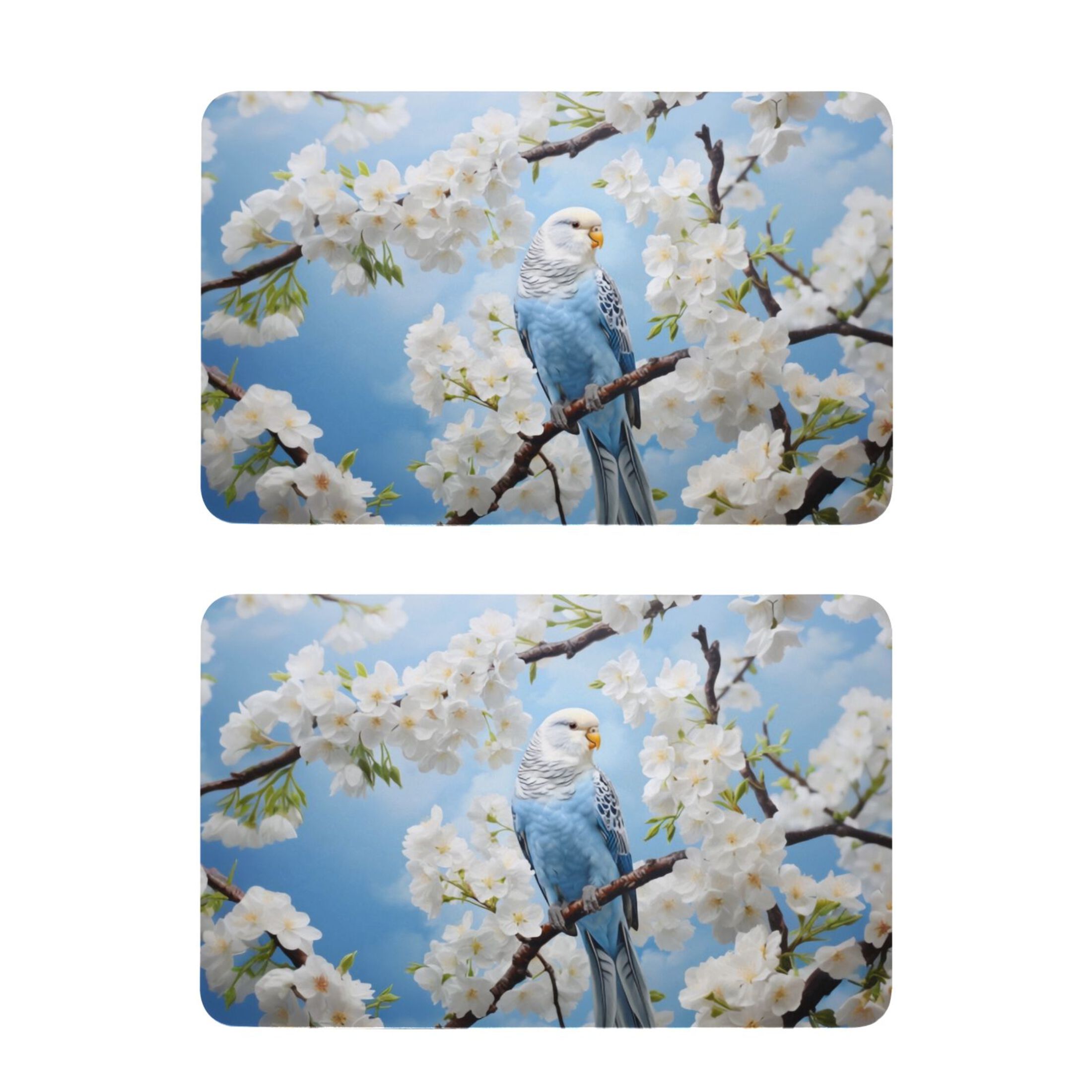 Parrot Floral Branch Fridge Magnetic Sticker Refrigerator Magnets ...
