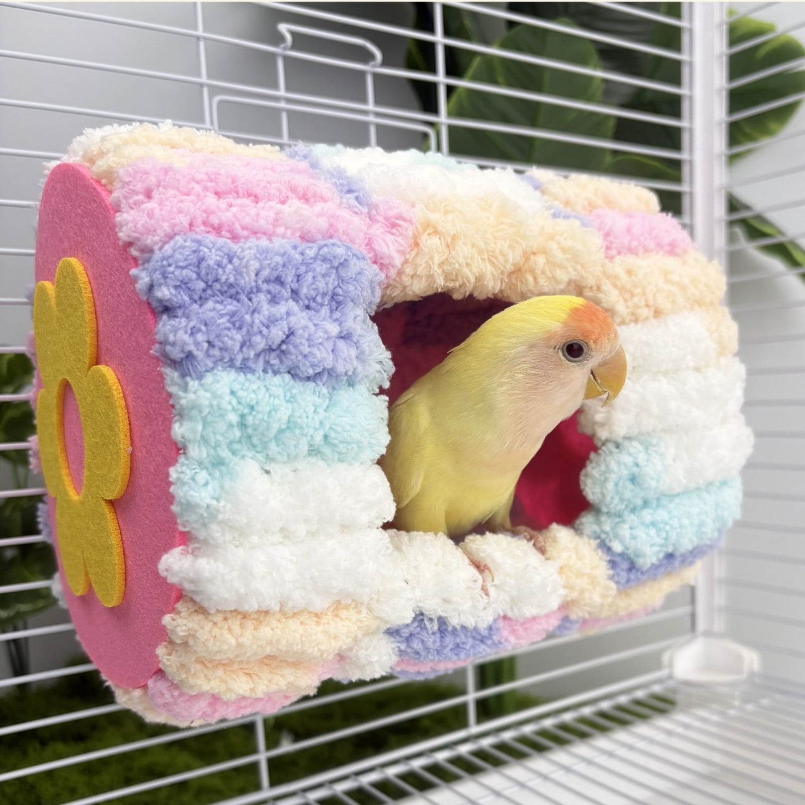 Parrot Hammock Bed Warm Plush Hanging Nest for Small Birds, Winter ...
