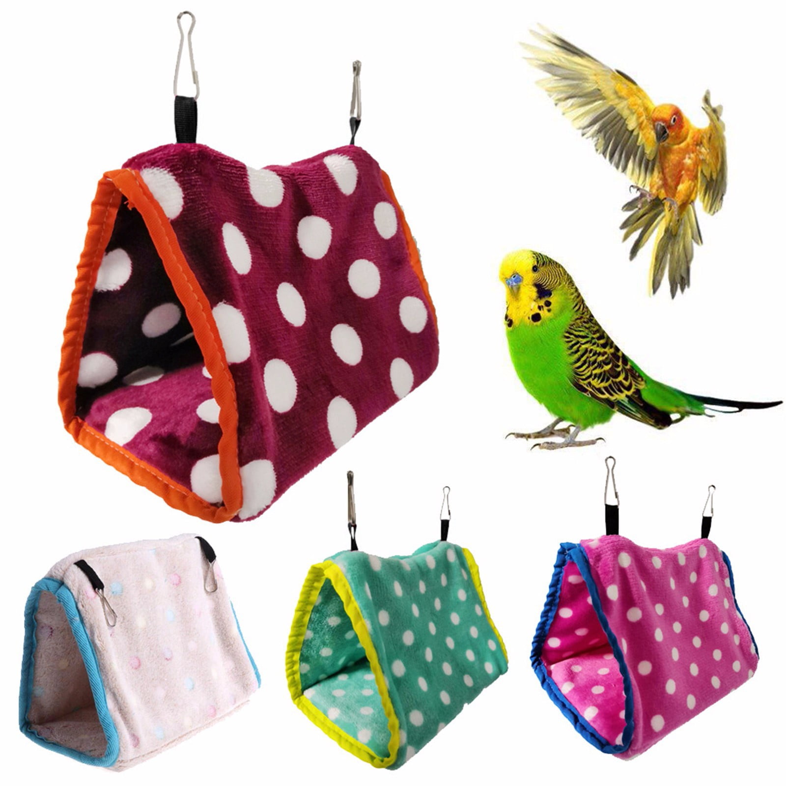 Parrot Hammock Bird Bed, Winter Warm Cage Nest Tent for Birds, Hanging ...