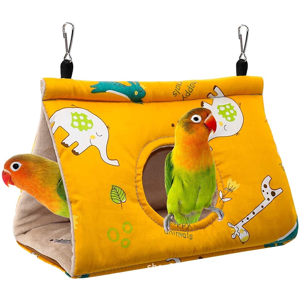 Parrot Hanging Hammock with Hooks Bird Thickened Warm Nest House ...