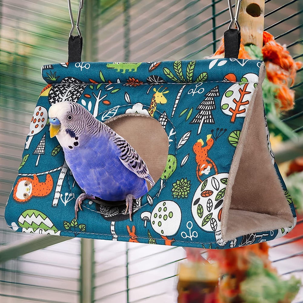 Parrot Hanging Hammock with Hooks Bird Thickened Warm Nest House ...